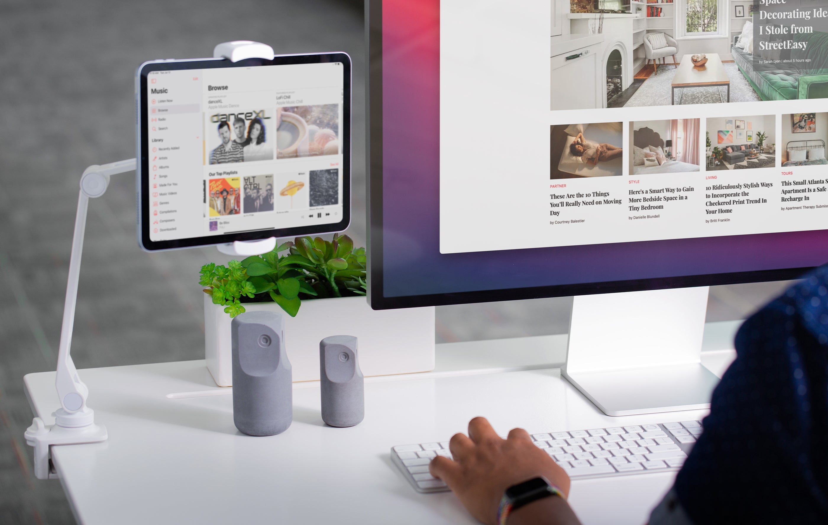 HoverBar Duo Flexible Arm for iPad and iPhone | Twelve South
