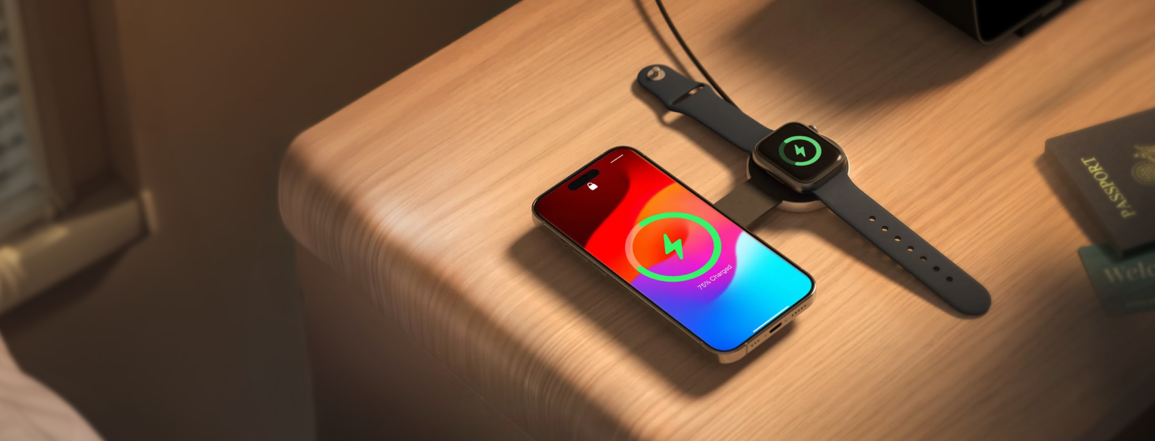 ButterFly 2-in-1 MagSafe Charger for iPhone and Apple Watch