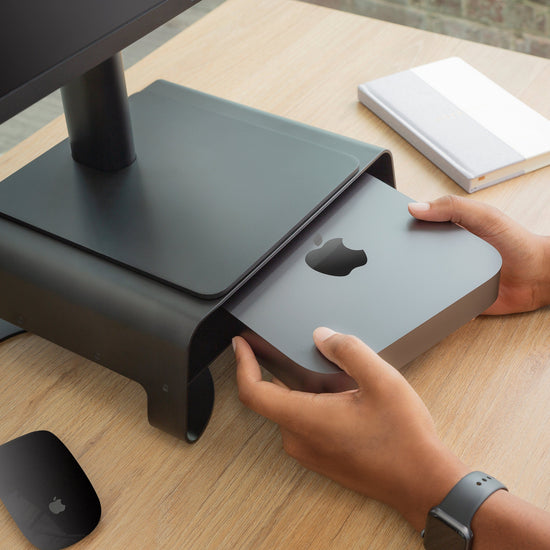 Curve Riser from Twelve South for iMacs and iMac Pro